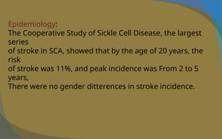 Approach to stroke in sickle cell disease | PPTX