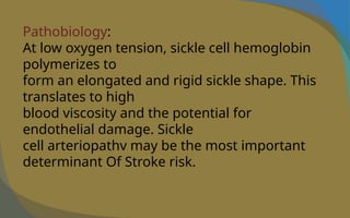 Approach to stroke in sickle cell disease | PPTX