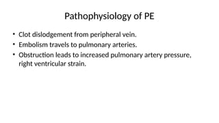 اسكورات.dvt and pulmonary embolism vpptx | PPTX
