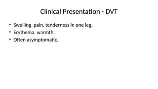 اسكورات.dvt and pulmonary embolism vpptx | PPTX