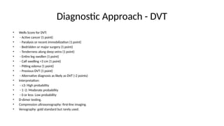 اسكورات.dvt and pulmonary embolism vpptx | PPTX