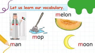 Letter m .sounds and examples and photos | PPTX