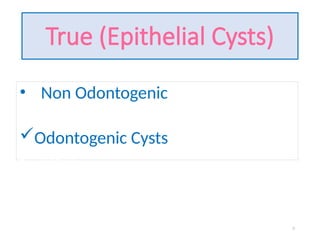 Odontogenic cysts Types histopathology and treatment part 2 | PPTX