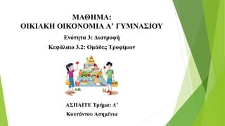 ΟΙΚΙΑΚΗ ΟΙΚΟΝΟΜΙΑ ΟΜΑΔΕΣ ΤΡΟΦΙΜΩΝ.ppt