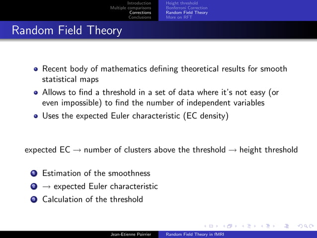 Random Field Theory in Functional Imaging | PPT