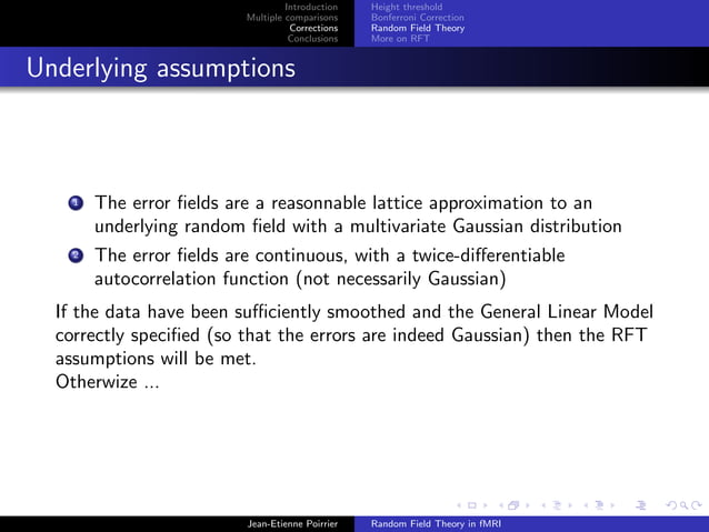 Random Field Theory In Functional Imaging Ppt