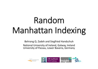 Random Manhattan Indexing | PPT