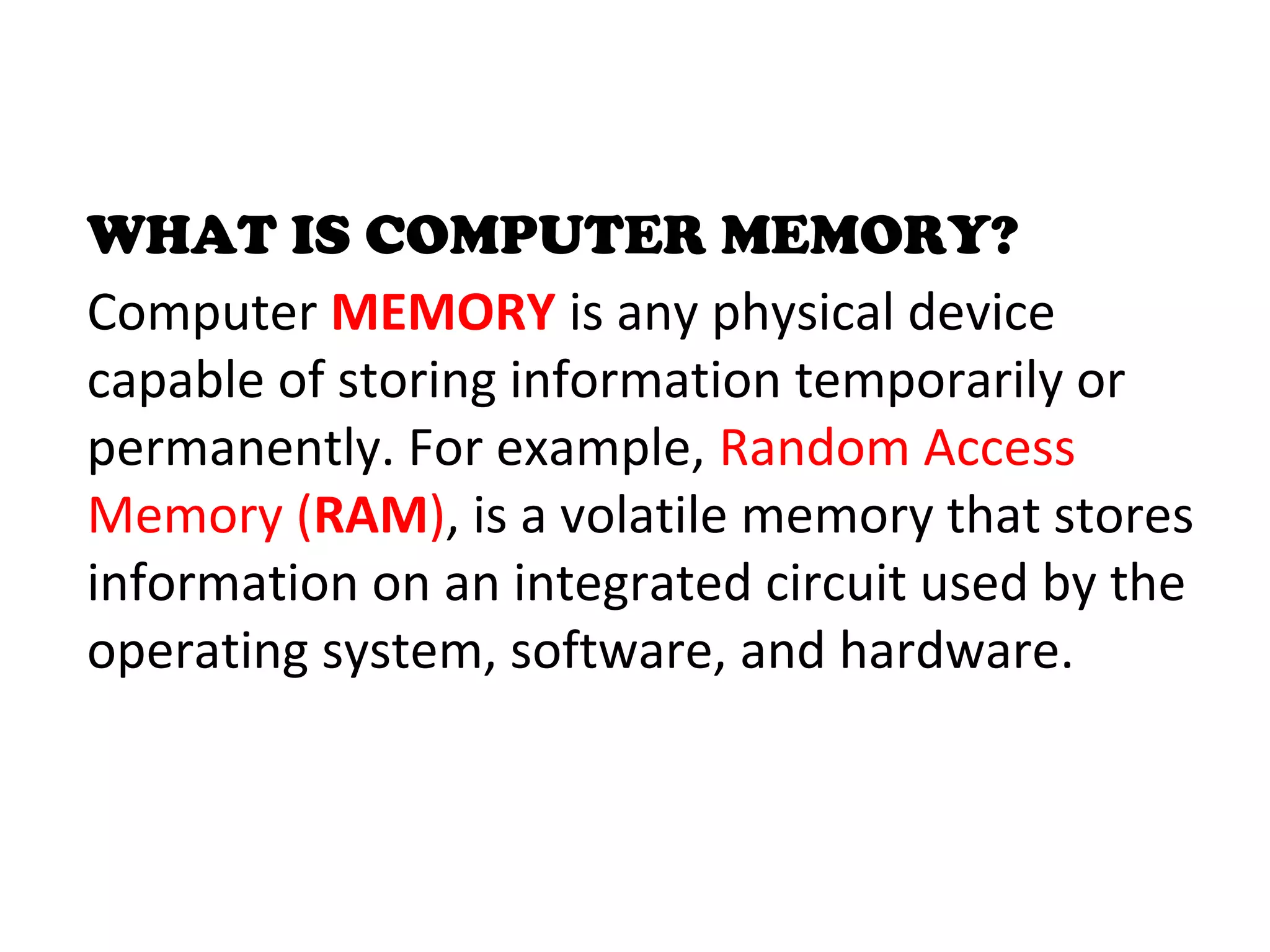 Random access memory | PPT