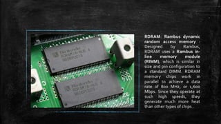Random access memory | PPT | Data Storage and Warehousing | Computing