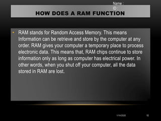 Random Access Memory [for presentation] | PPT