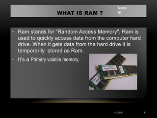 Random Access Memory [for presentation] | PPT