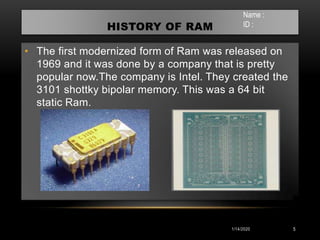 Random Access Memory [for presentation] | PPTX