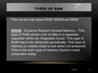 Random Access Memory [for presentation] | PPTX