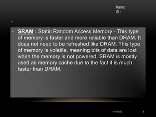Random Access Memory [for presentation] | PPT