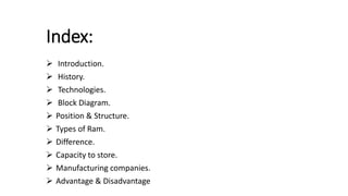 Random access memory | PPTX