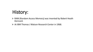 Random access memory | PPTX