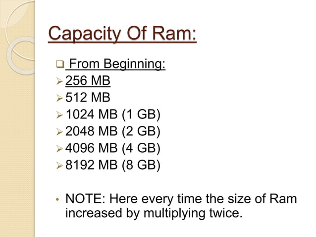 Random access memory | PPTX | Data Storage and Warehousing | Computing