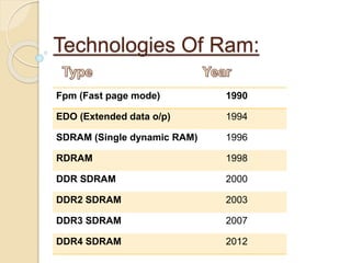 Random access memory | PPTX