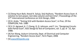 Random access scan | PPTX | Data Storage and Warehousing | Computing