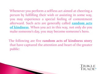 Random acts of kindness ideas | PPT
