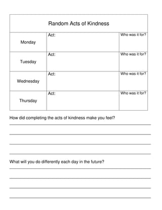 Random acts of kindness pow | PDF
