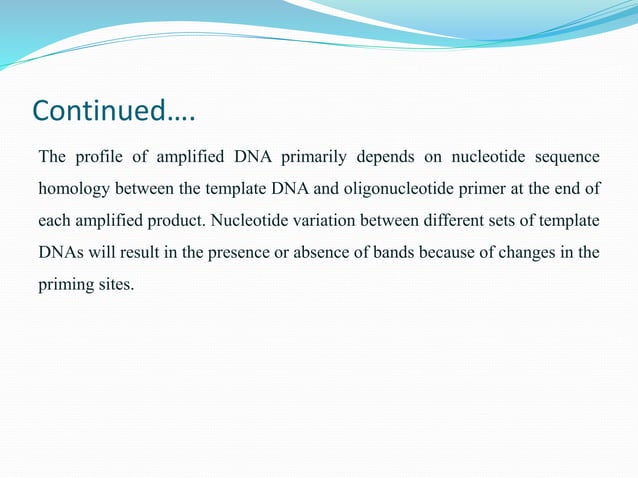 Random amplified polymorphic DNA-RAPD.pptx | Chemistry | Science