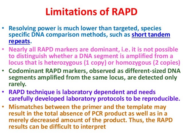 Random amplified polymorphic dna (rapd)