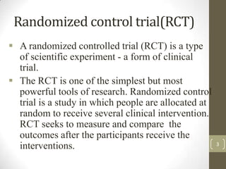randomised control trial | PPTX