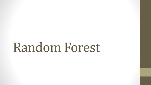 Decision Tree and Random forest | PPT