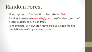 Decision Tree and Random forest | PPT