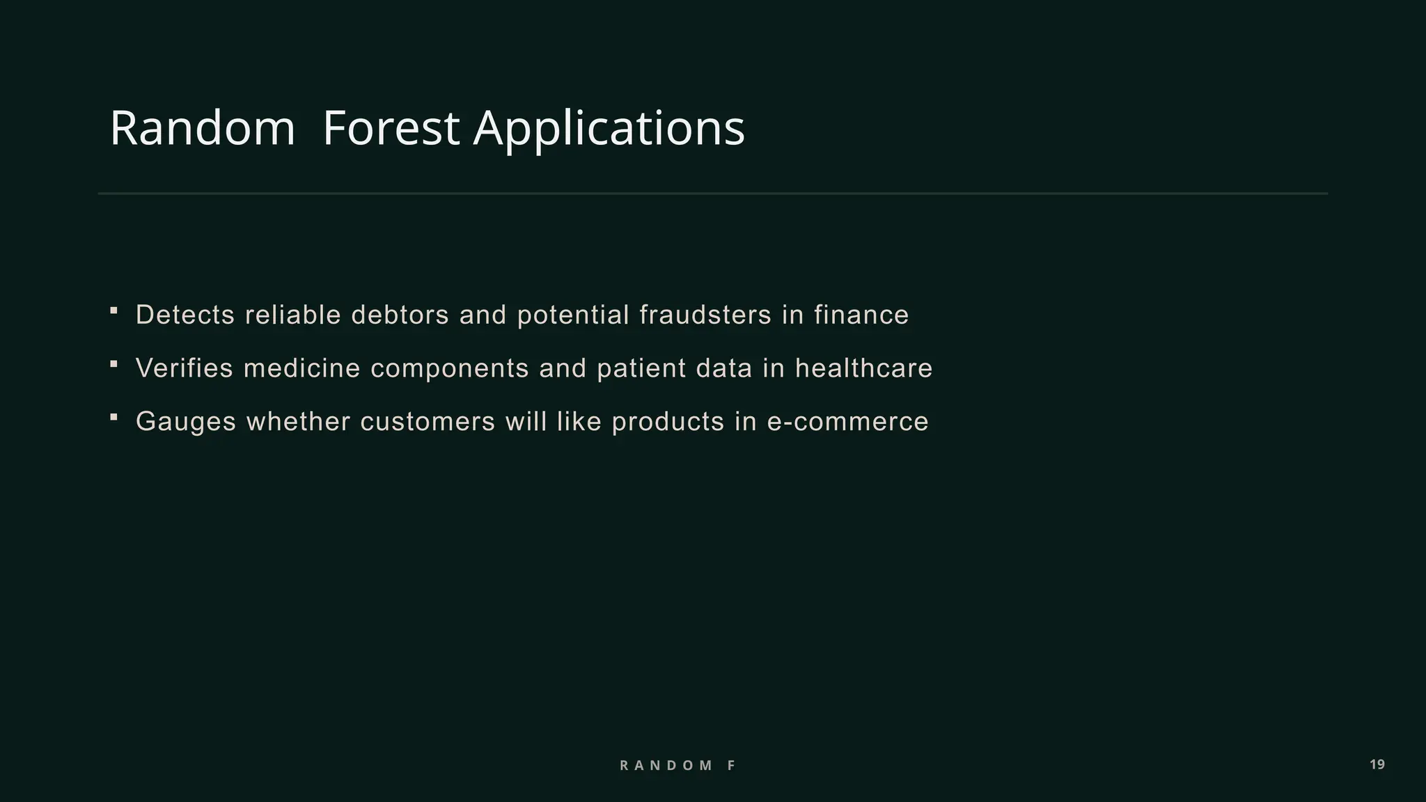 Random Forest classifier in Machine Learning | PPTX