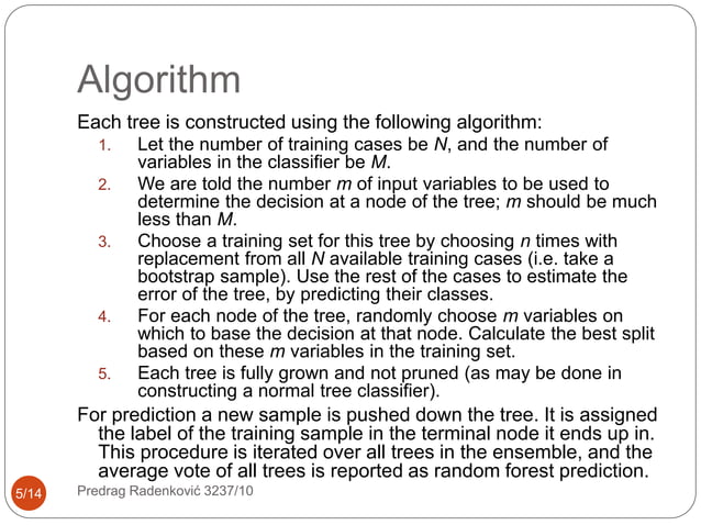 Algoritma Random Forest Beserta Aplikasi Nya Ppt