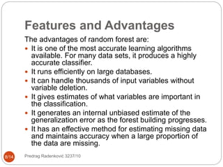 Algoritma Random Forest beserta aplikasi nya | PPTX
