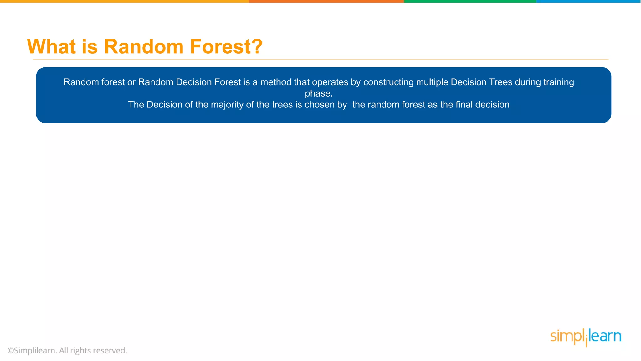 Random Forest Algorithm Random Forest Explained Random Forest In Machine Learning