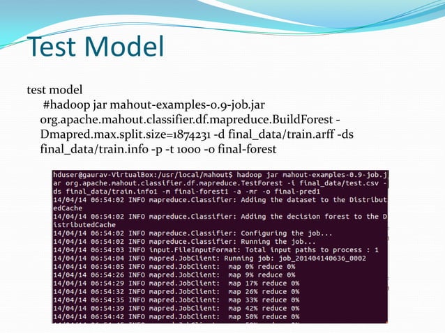 Random forest using apache mahout | PPT