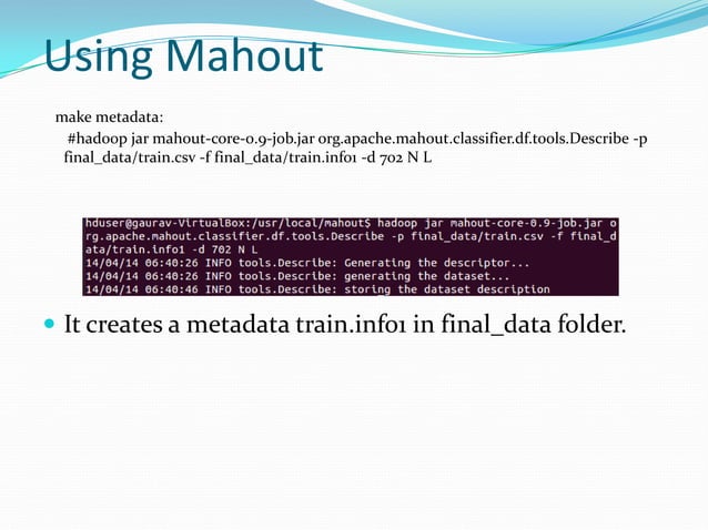 Random forest using apache mahout | PDF