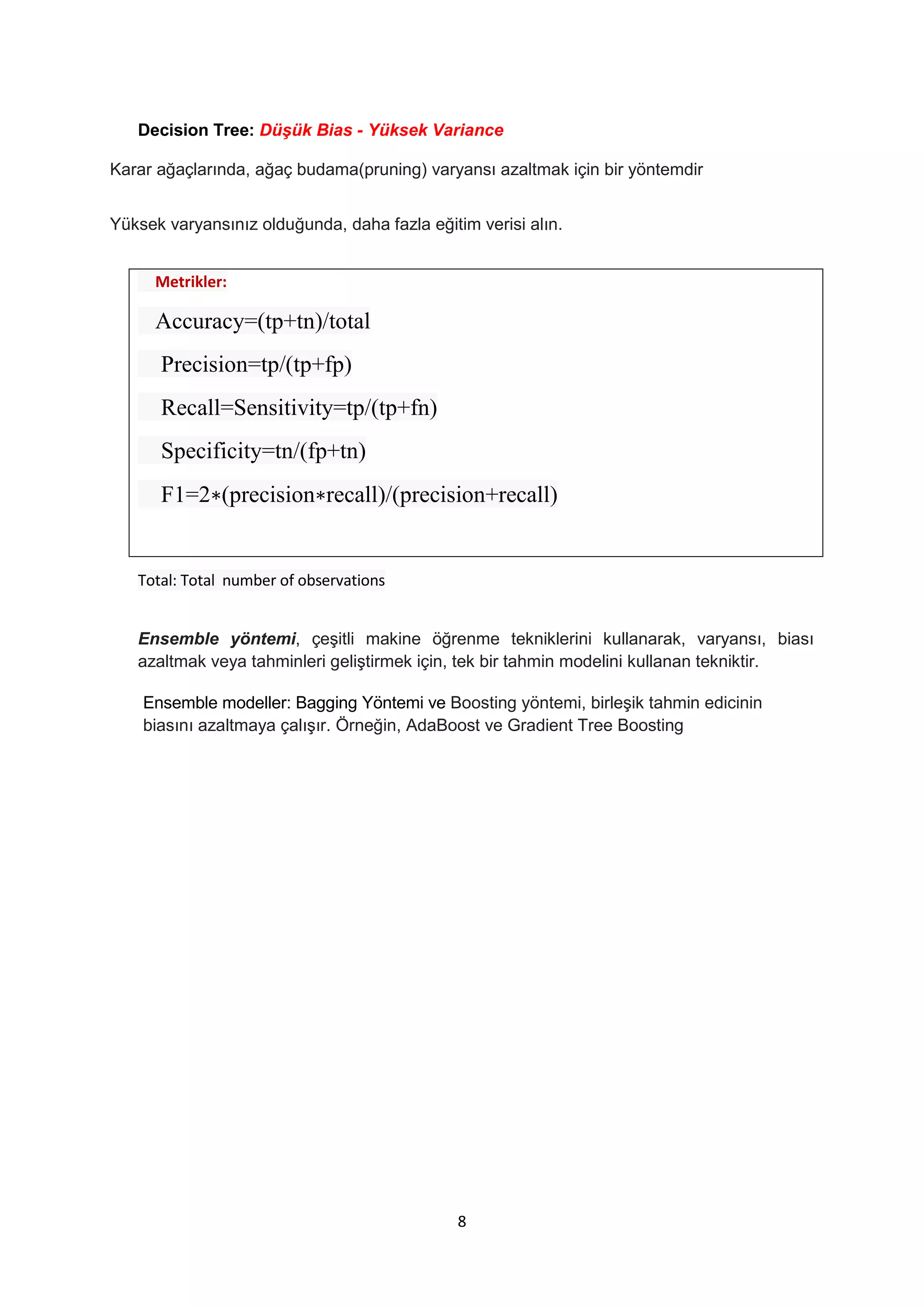 Python - Rastgele Orman(Random Forest) Parametreleri | PDF