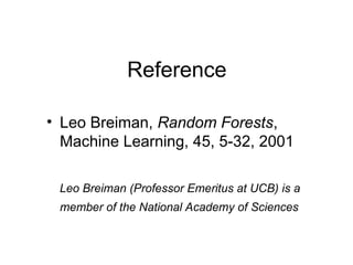 RandomForests Bootstrapping BAgging Aggregation | PPT