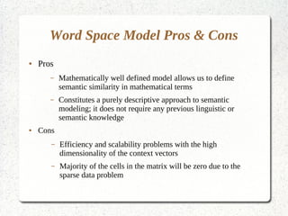 Word Space Models and Random Indexing | PDF | Physics | Science