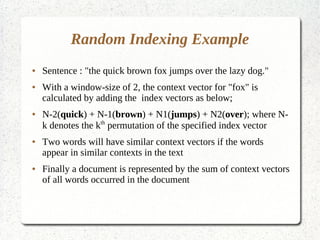 Word Space Models and Random Indexing | PDF | Physics | Science