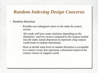 Word Space Models and Random Indexing | PDF | Physics | Science