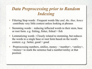 Word Space Models & Random indexing | PPT