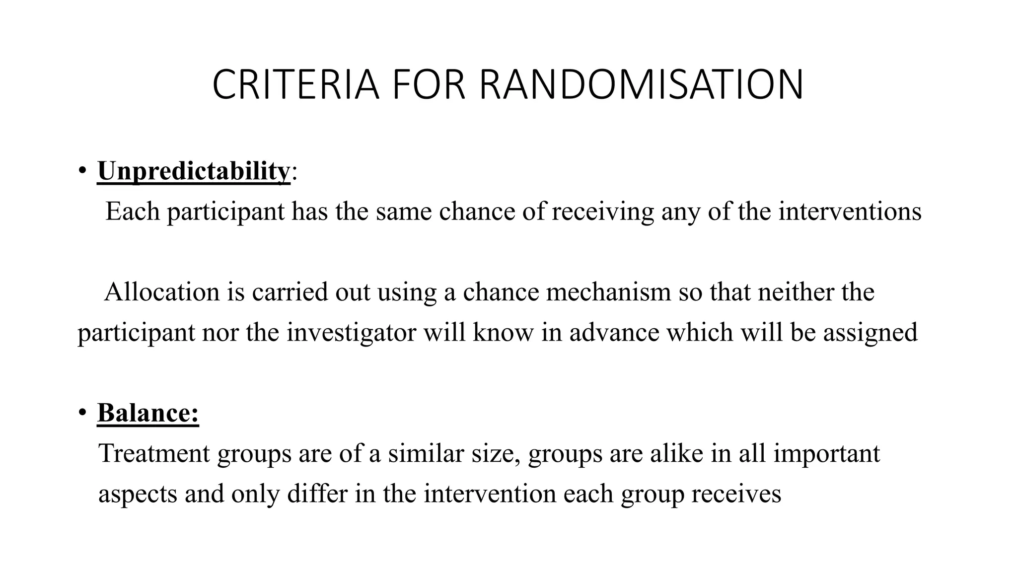 Randomisation | PPTX
