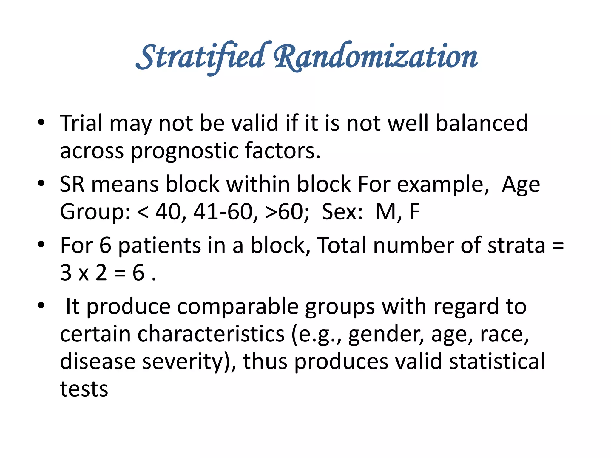 Randomisation techniques | PDF