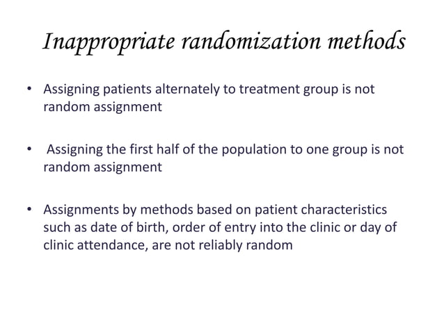 Randomisation techniques | PDF
