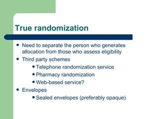 Randomised controlled trials | PPT