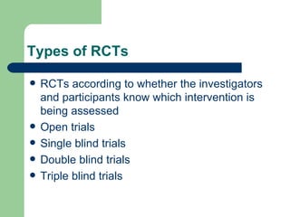 Randomised controlled trials | PPT