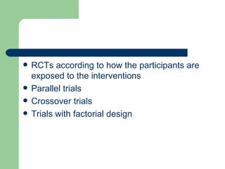 Randomised controlled trials | PPT