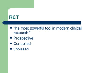 Randomised controlled trials | PPT