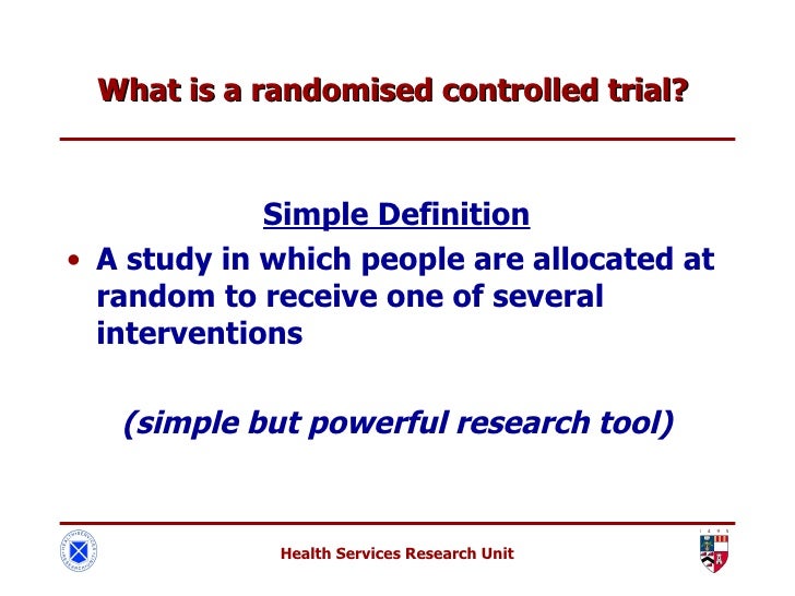 Randomised Controlled Trials